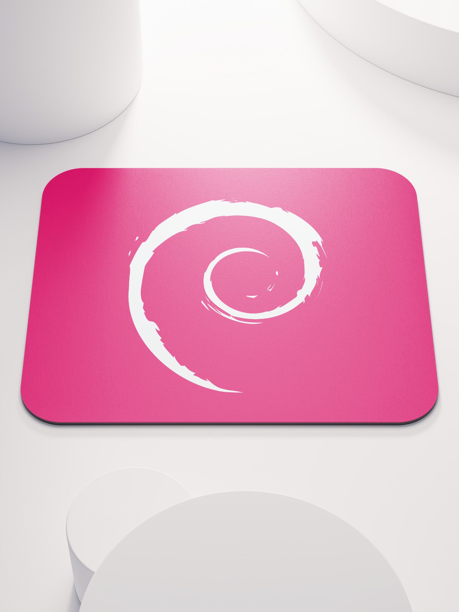 Mouse Pad with Debian Swirl (Red Version) | Learn Linux TV