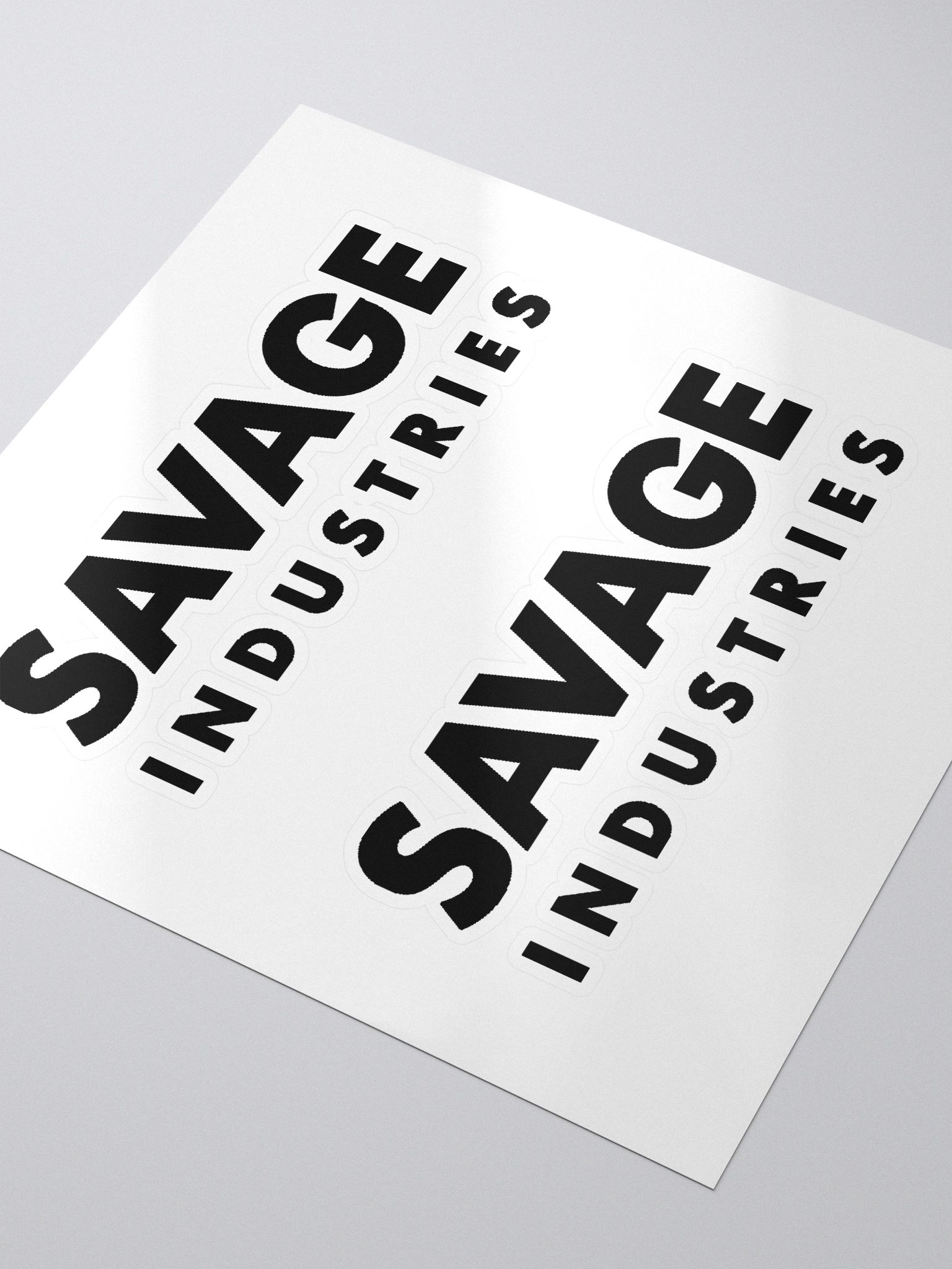 SAVAGE INDUSTRIES - BLACK LOGO (DIE-CUT STICKER) - Tested