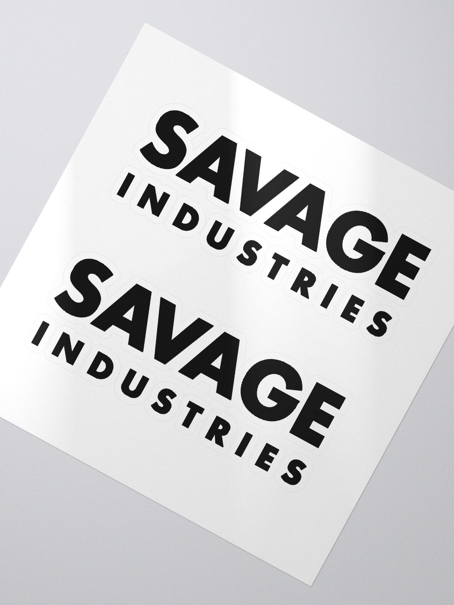 SAVAGE INDUSTRIES - BLACK LOGO (DIE-CUT STICKER) - Tested