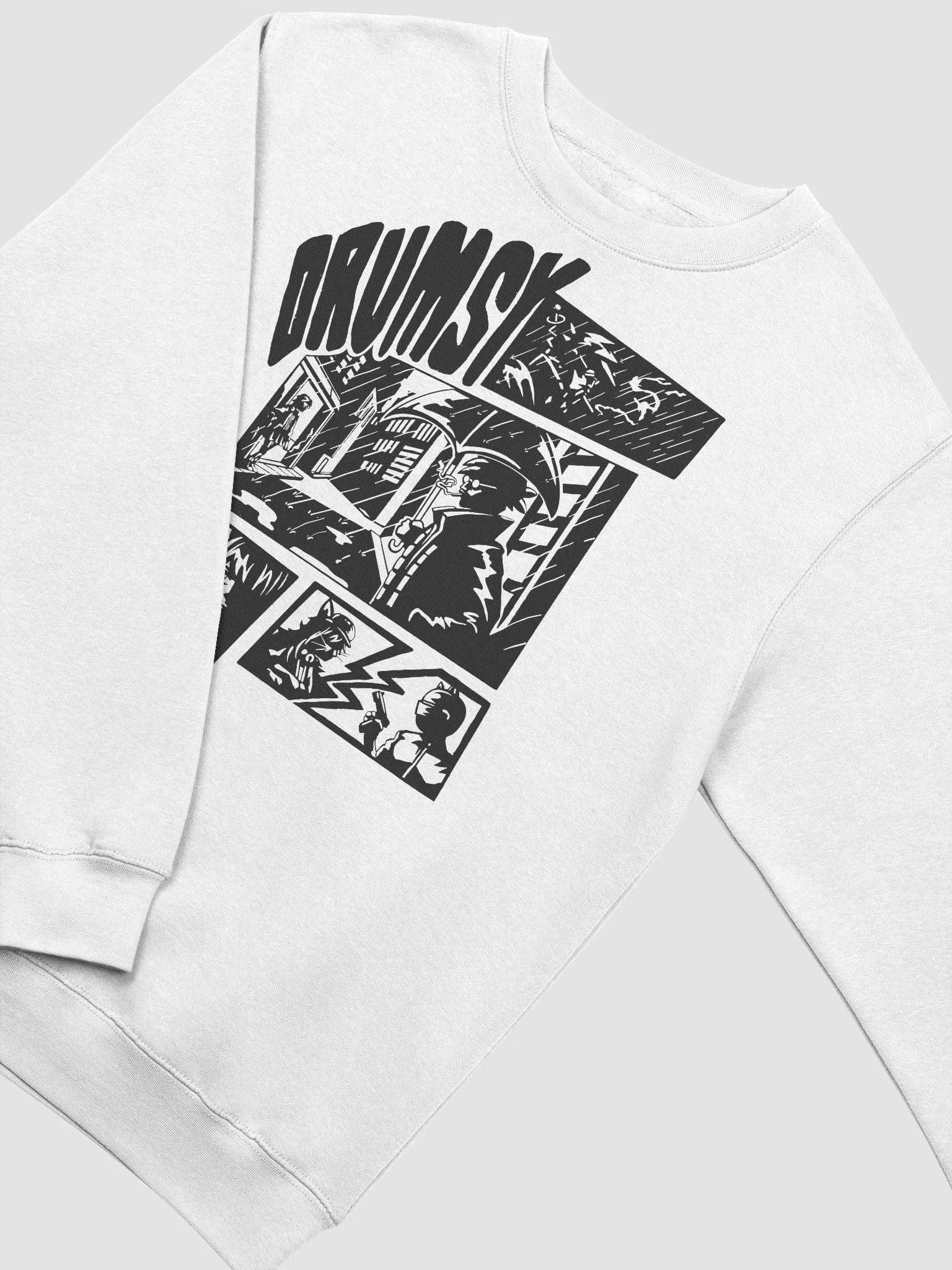 NOIR Sweater (White) | Drumsy