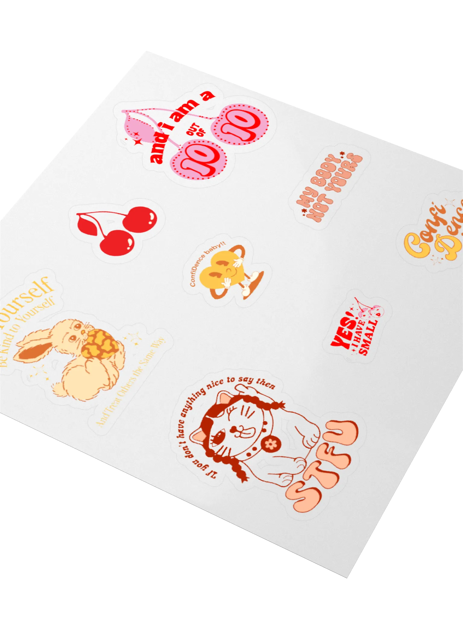 It's Confidence Baby Stickerssss | Clara Dao Merch - It's Confidence Baby