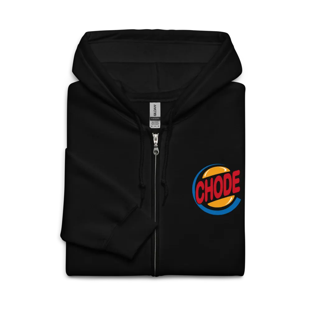 Small Chode Burger zip hoodie | 66Samus