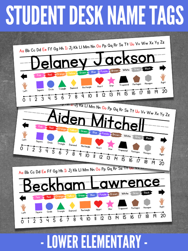 Student Desk Name Tags | Bellamy Designs