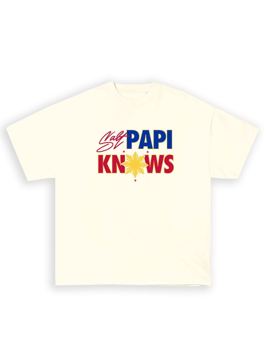 SALT KNOWS TEE -NATURAL | Salt Papi