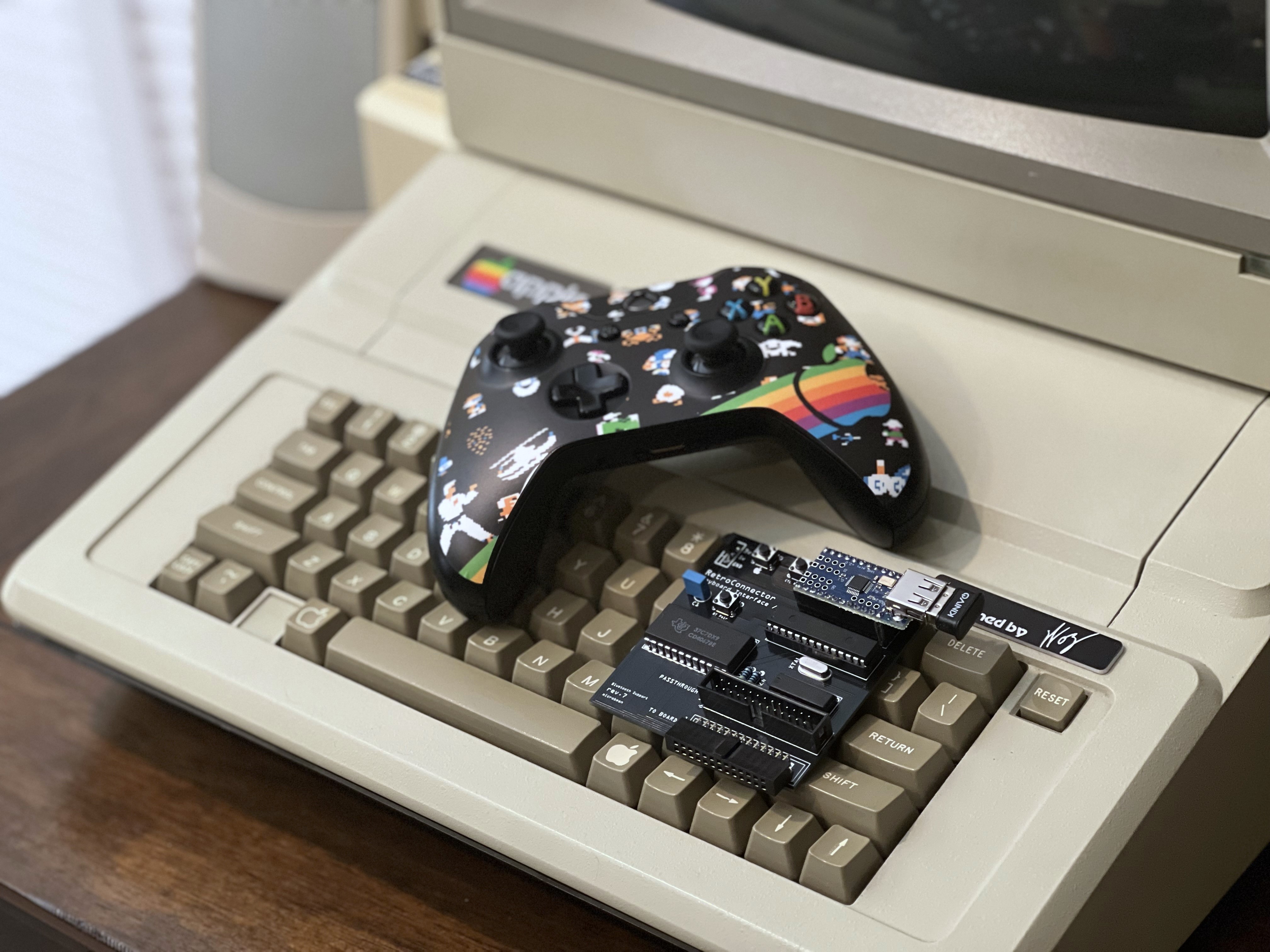 Apple IIe Keyboard Connector for Bluetooth Gamepad - Maps Keys to Game ...