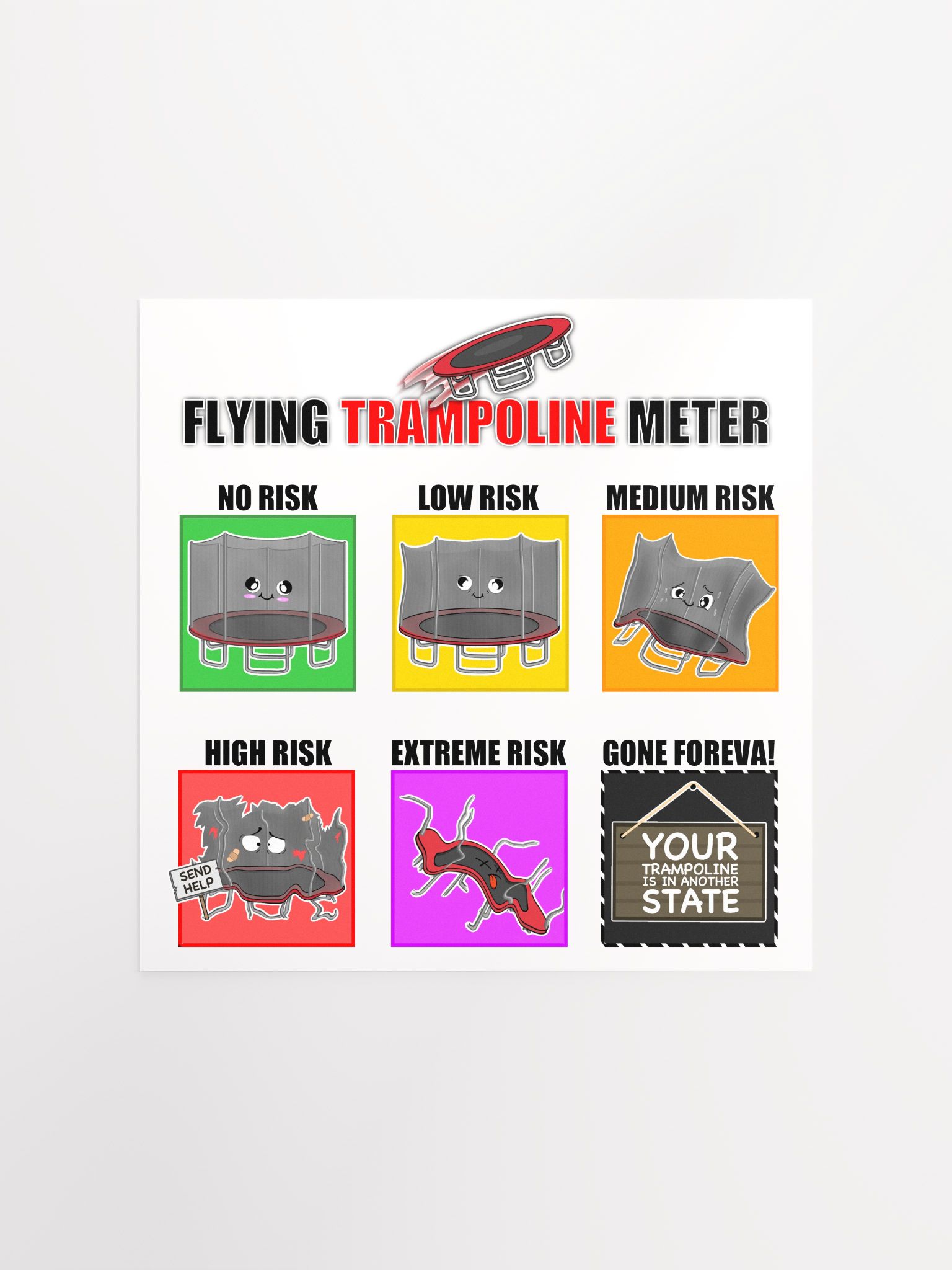 Flying Trampoline Poster | Max Velocity