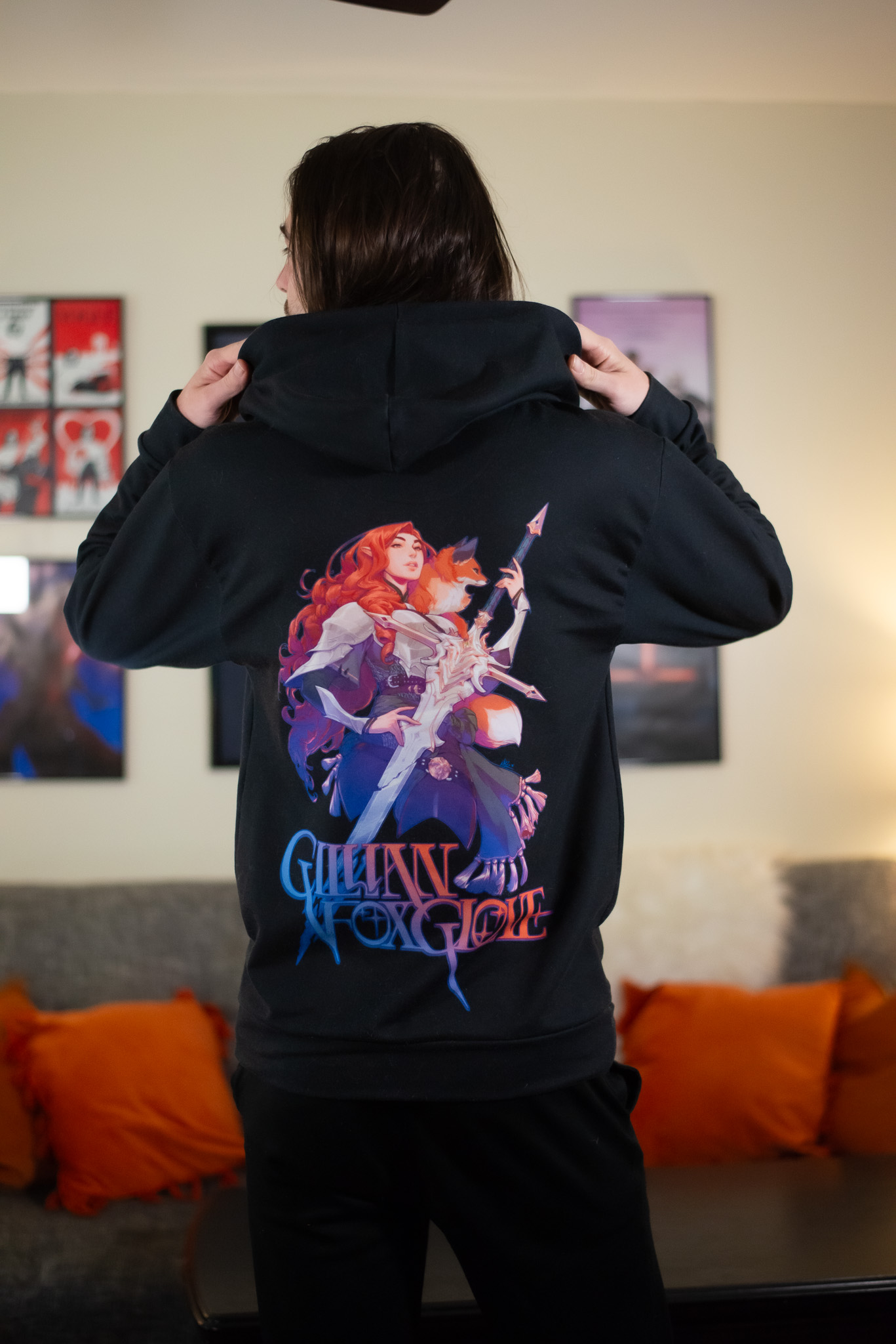 Gillian Foxglove Knight and the Fox Hoodie (Black) | Foxglove's Shop