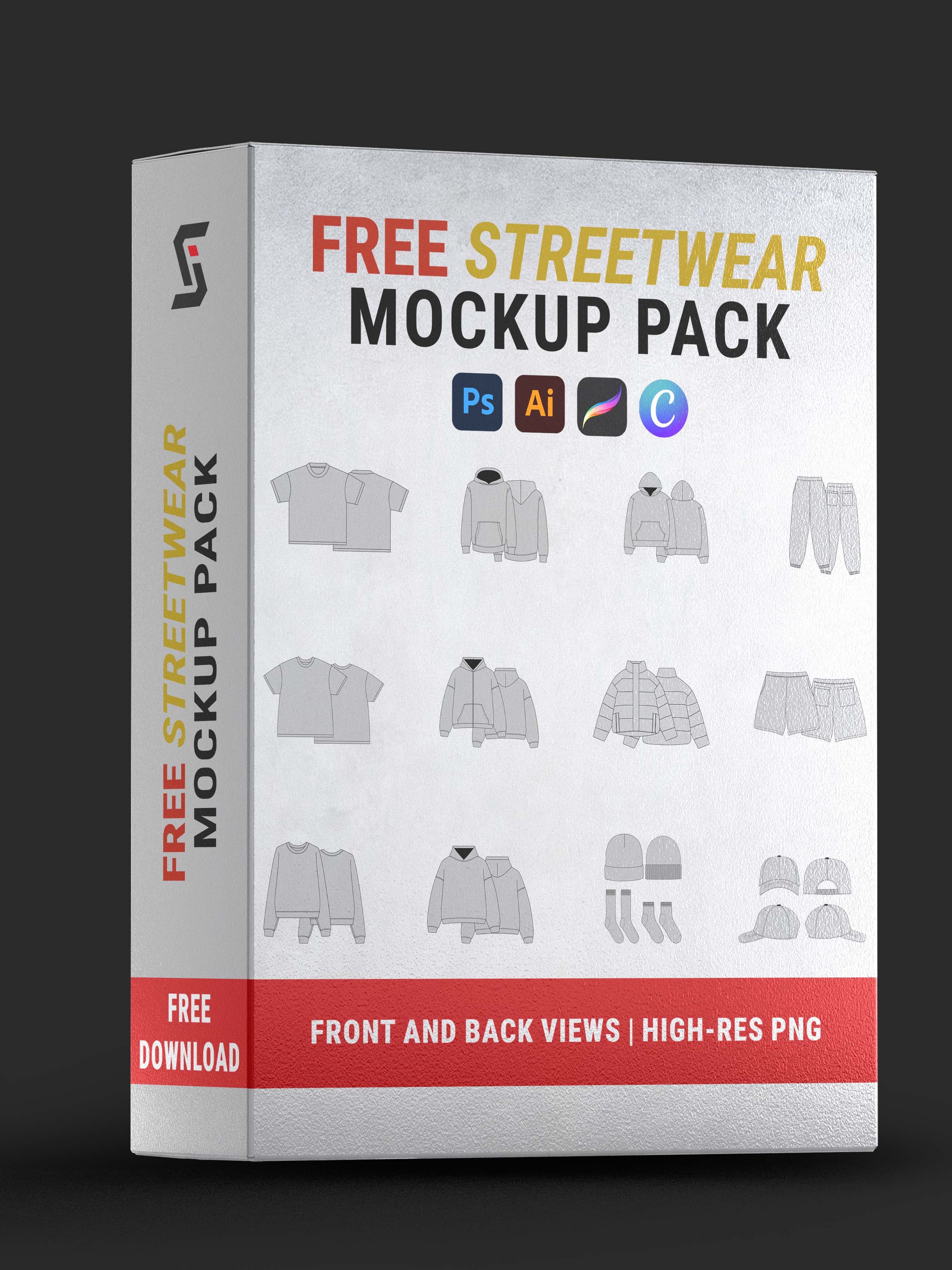 FREE Streetwear Clothing Mockups Pack | S.i. Graphics | Apparel Mockups ...