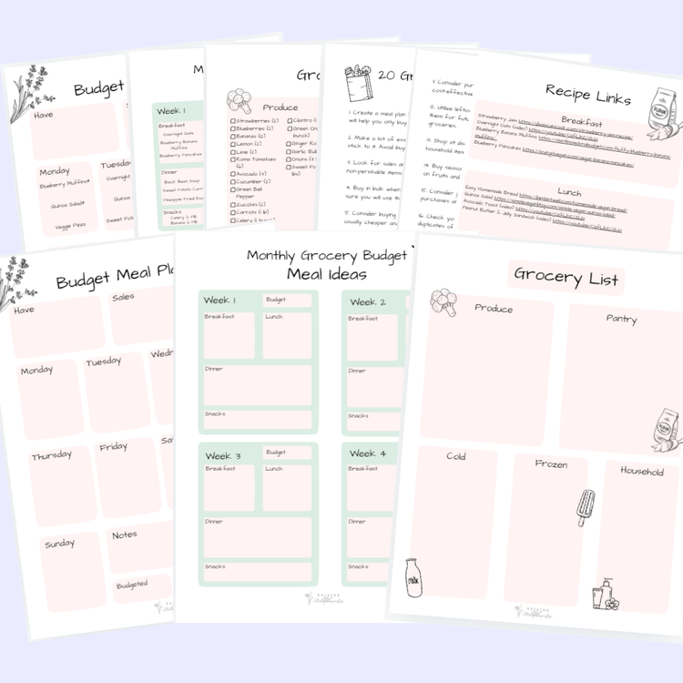 Budget Meal Plan | Raising Wildflowers