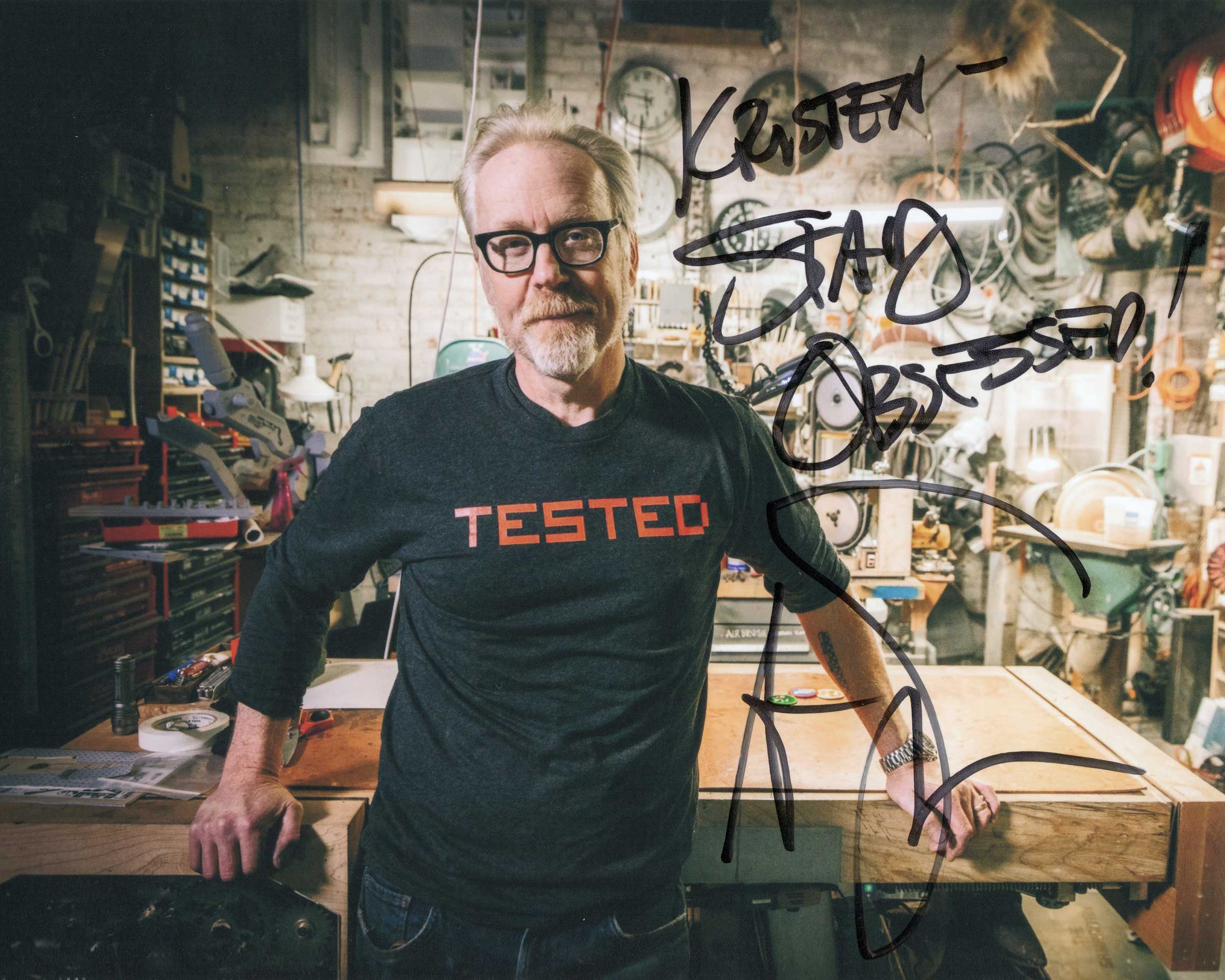 Signed and Personalized 8x10 photo of Adam Savage | Tested