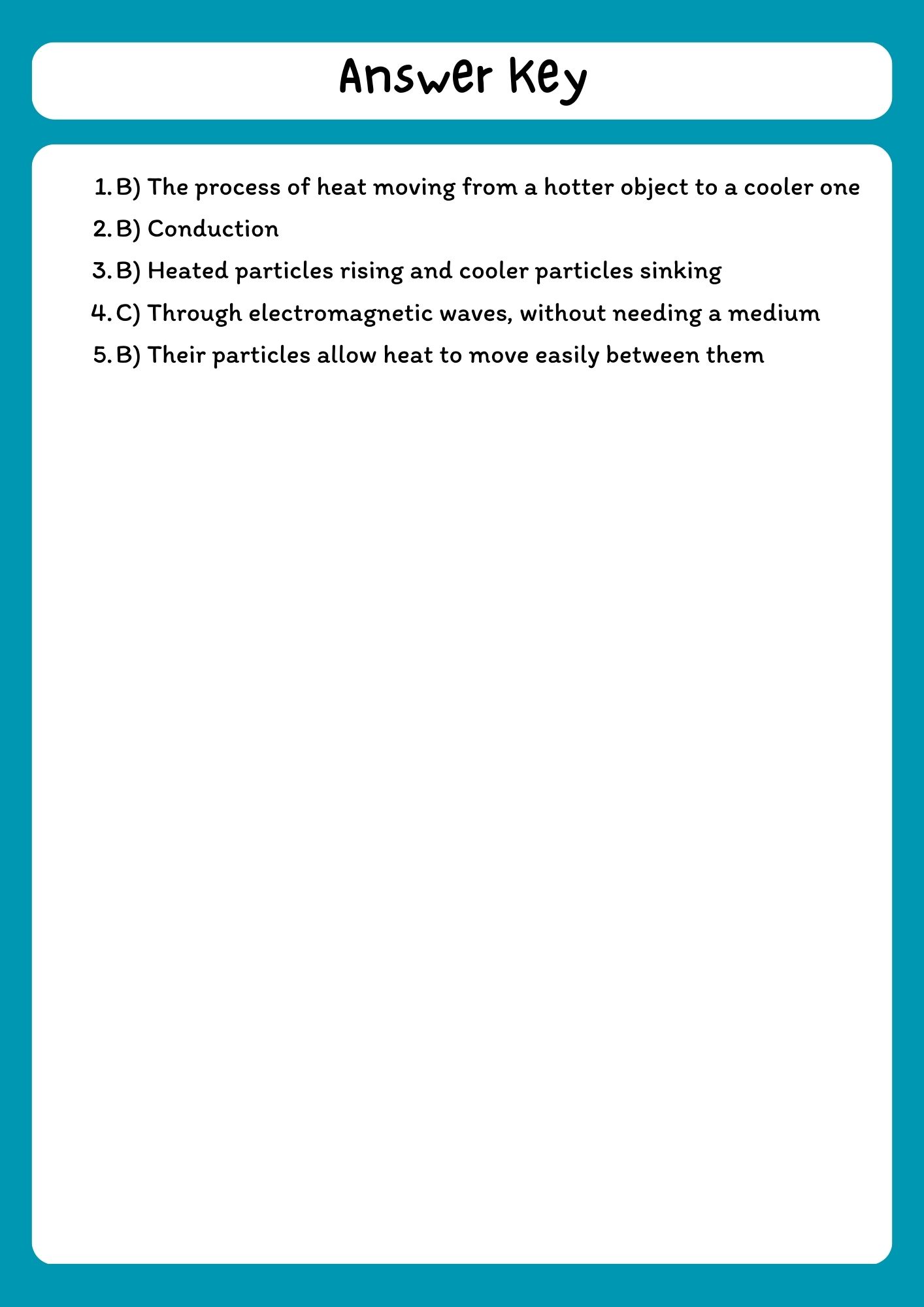Heat Transfer Reading Comprehension Passage & Questions | Learn Prints ...