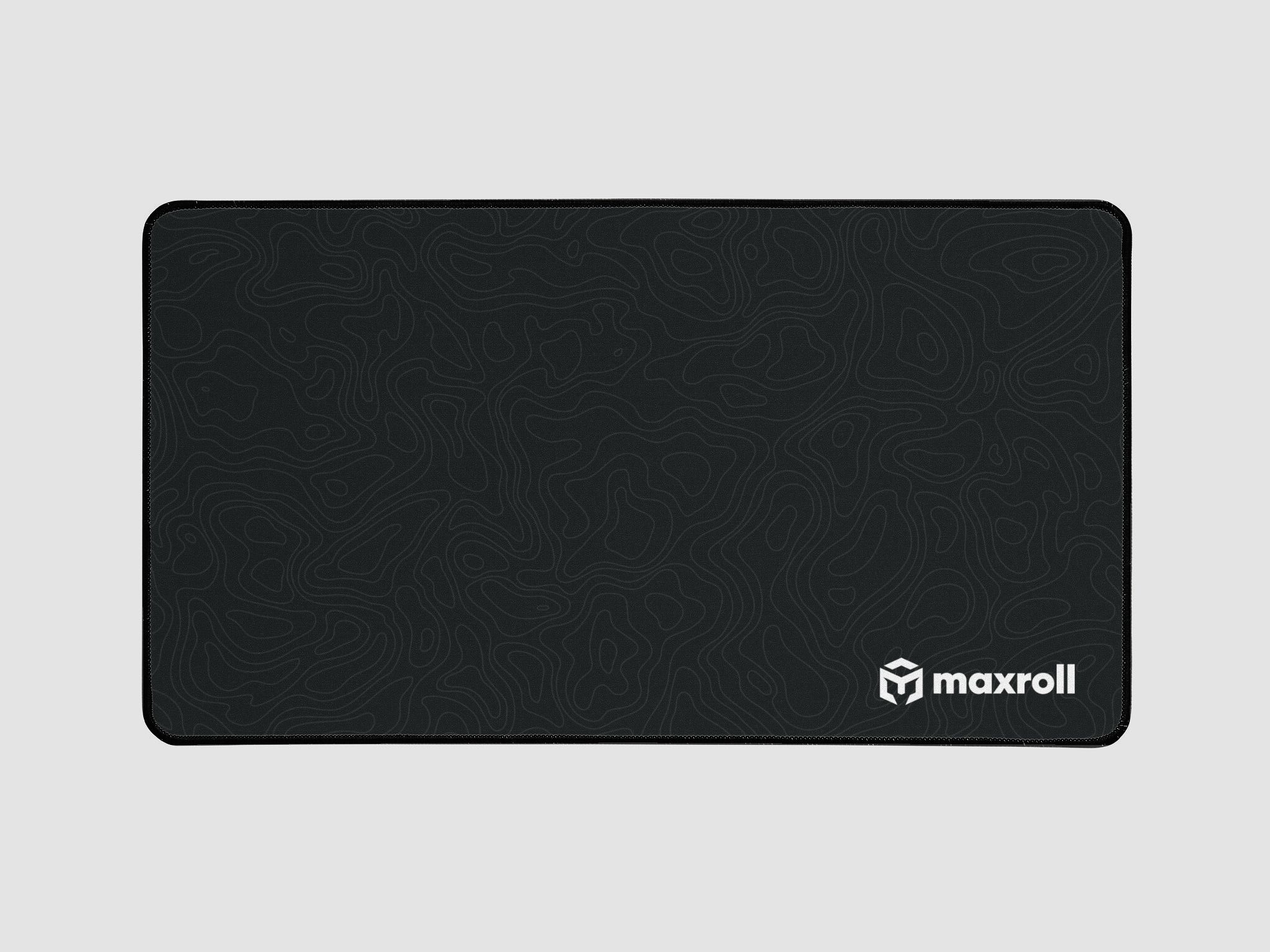 Maxroll Gaming Mat (White Logo, 12" x 22") | Maxroll Store