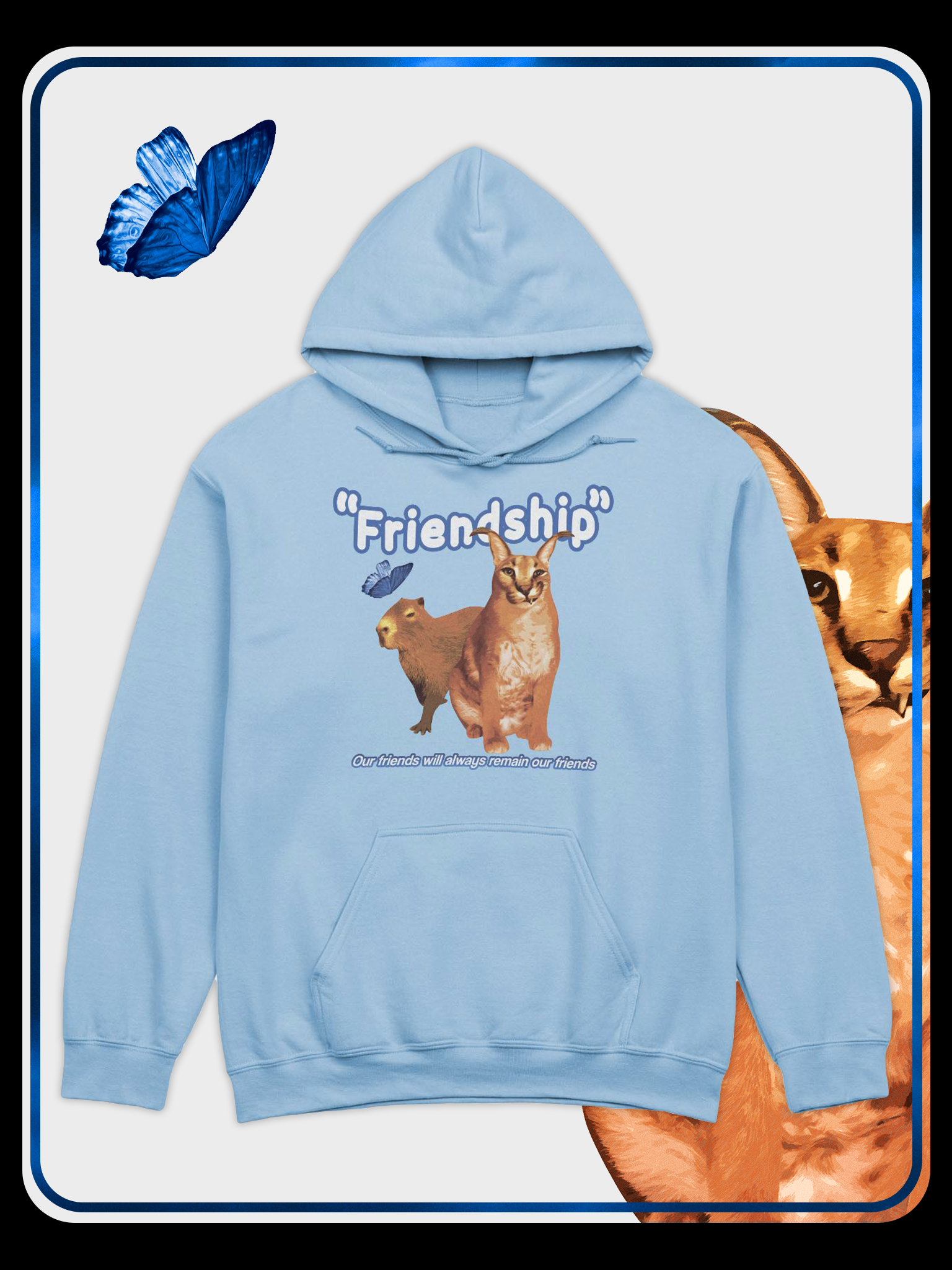 "Friendship" BIG FLOPPA x CAPYBARA HOODIE - Based King Shop