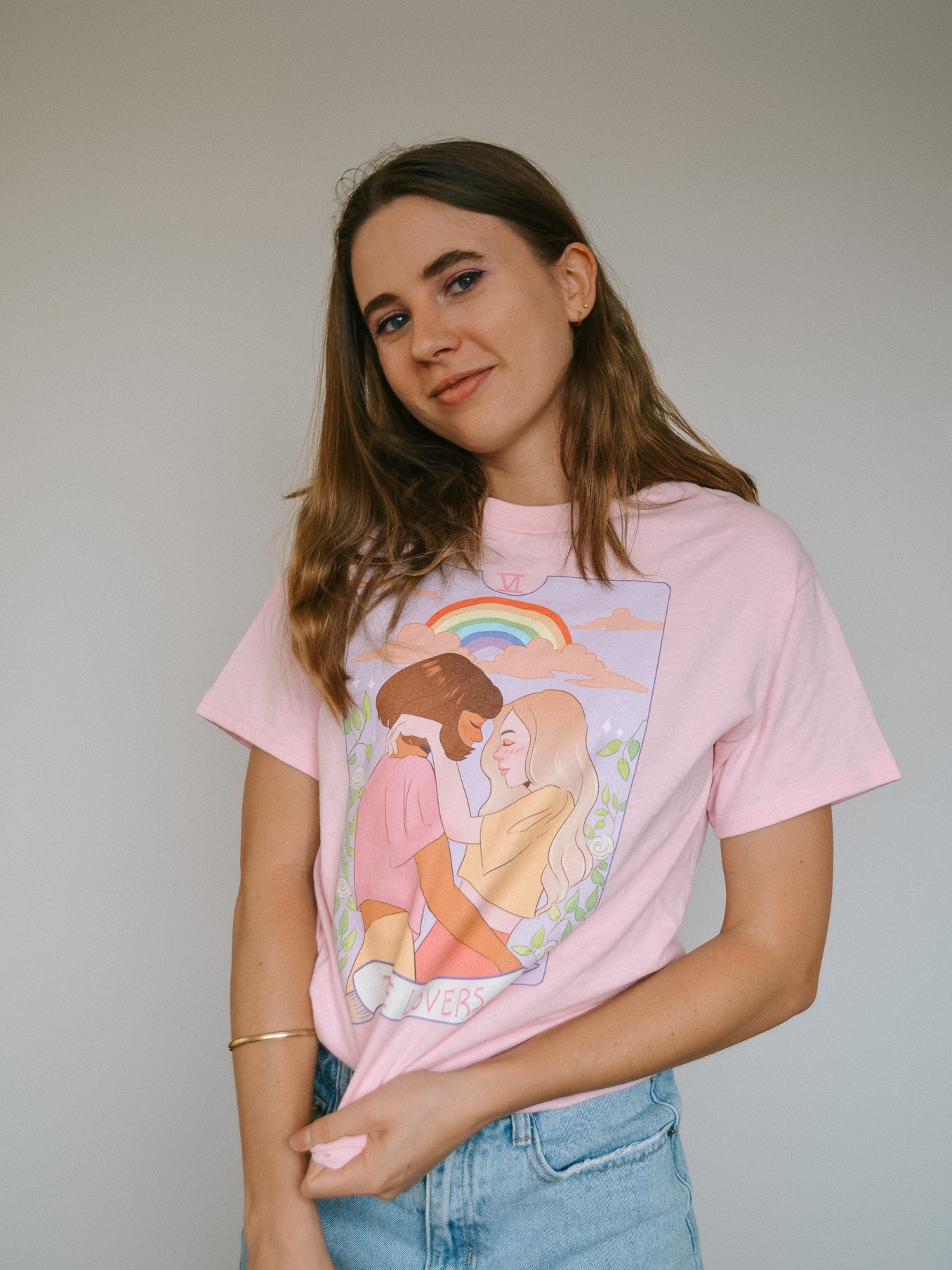 The Lovers Tee (Pink) - Lauren Elloise — Official Merch